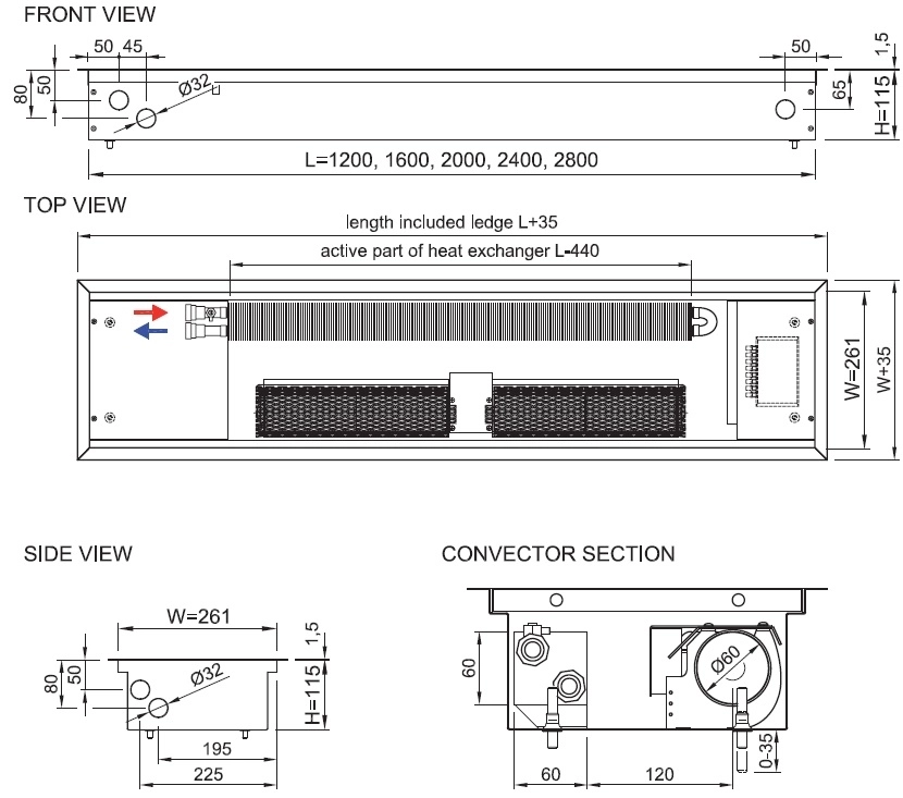 Ventiloconvector de pardoseala ingropate ISAN - PRACTIC FST20-11- 2400 ...