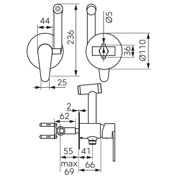 Гигиенический Душ Со Смесителем Ferro Algeo Bag66pbl – выгодная цена и ...